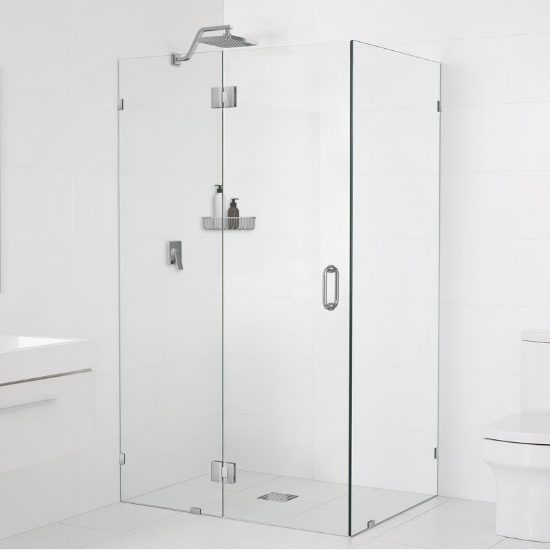 Glass Warehouse 45 5 X 78 Hinged Frameless Shower Door Wayfair